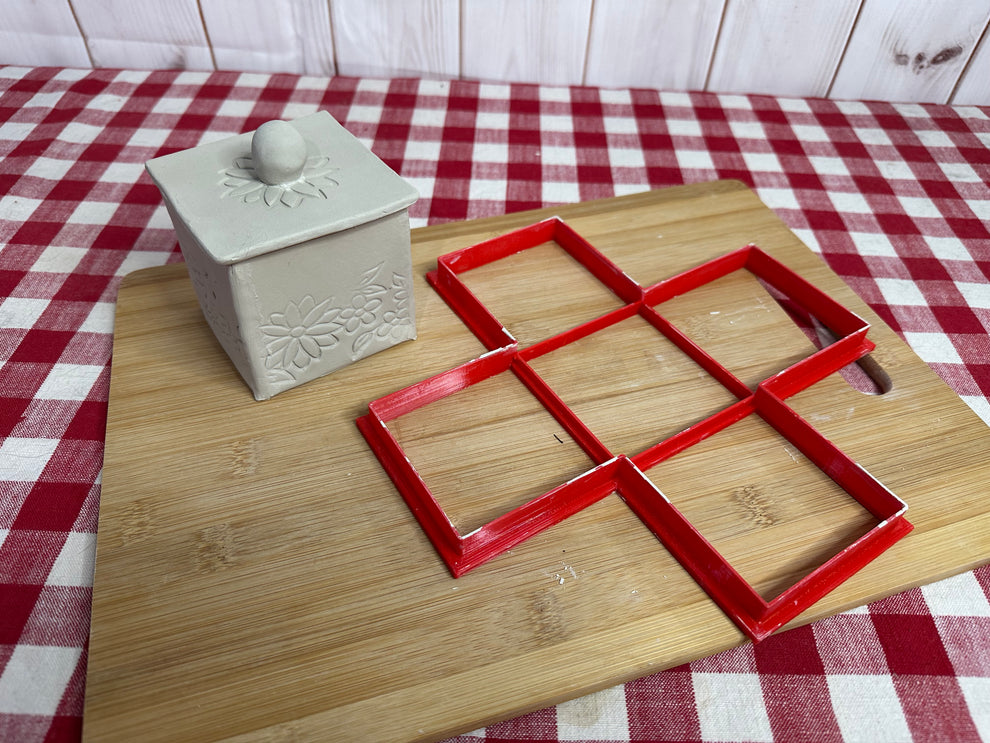 Square Cube Box Template Clay Cutter - multiple sizes, each or set – De ...
