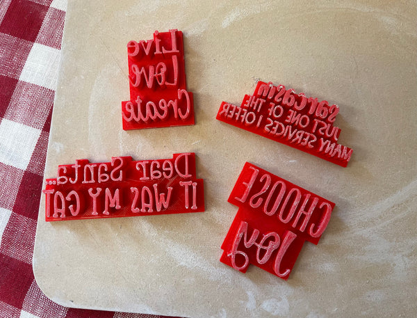 Custom Phrase Stamp, 2-3 lines, up to 50 characters, Choose Font and S ...