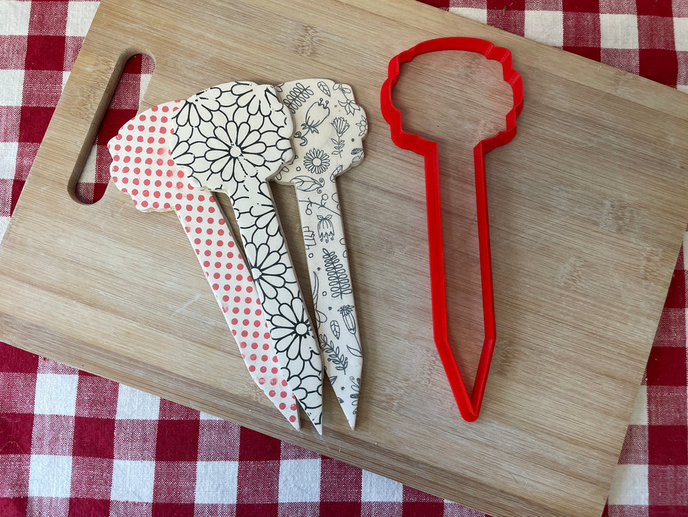NEW Garden/Planter stake Clay Cutter, Plant markers, 2 new designs Pot ...