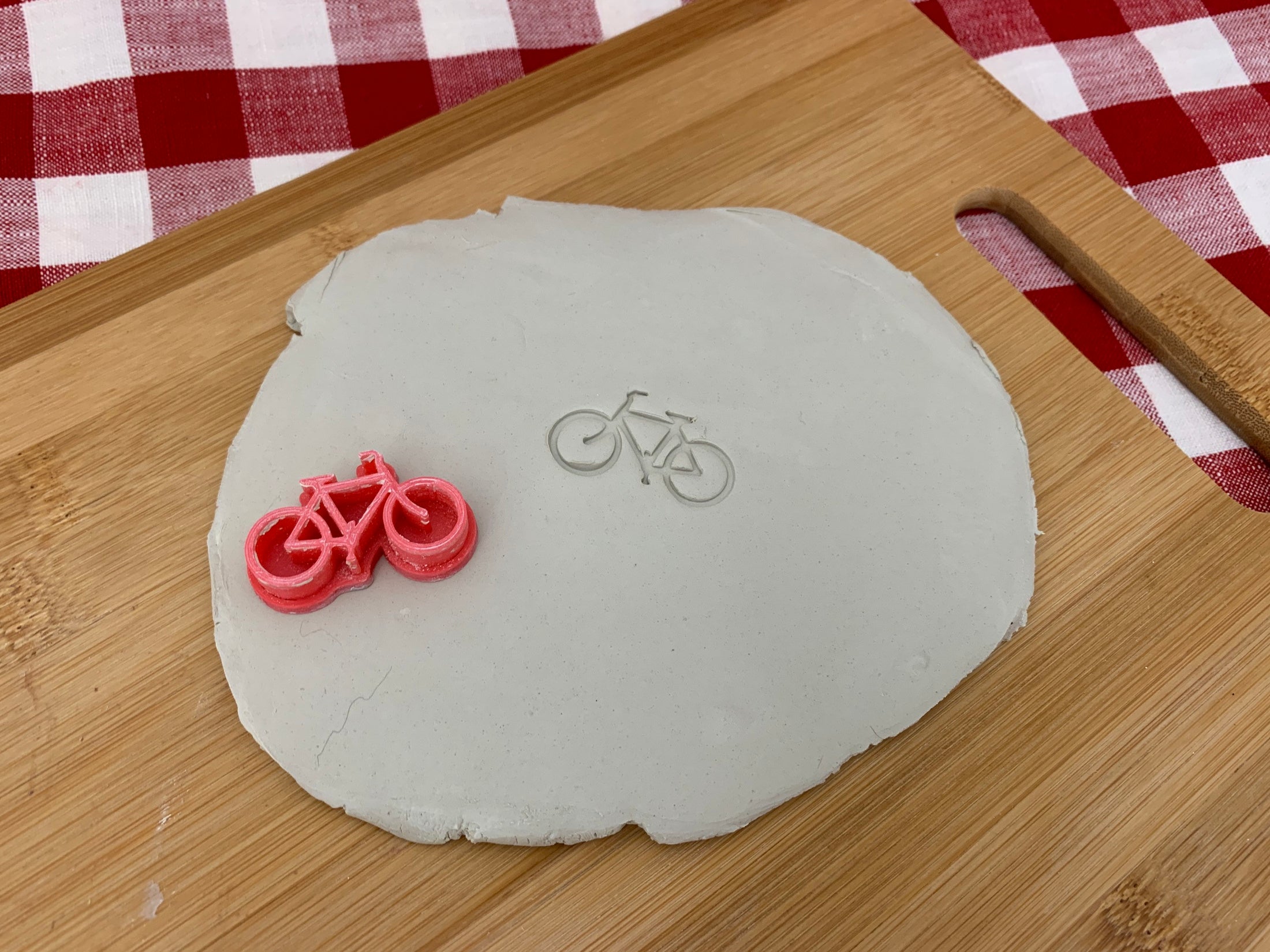 Bike Pottery Stamp - Pottery Tool, plastic 3d printed, multiple sizes – De La Design