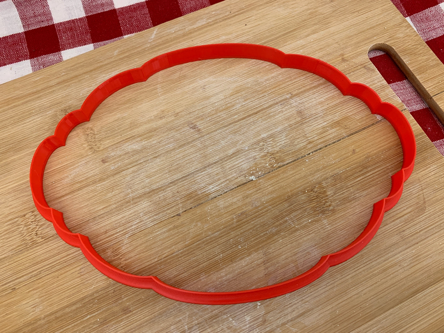 Ornate XL Oval Tray, Clay Cutter - Plastic 3D printed, pottery tool, m ...